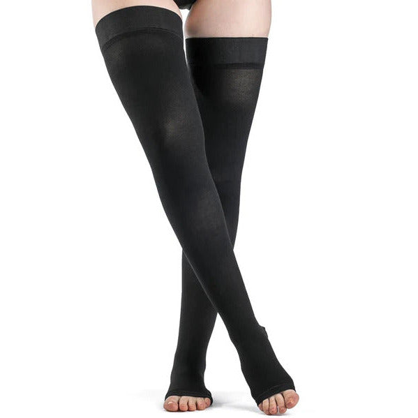 Sigvaris 972N Unisex Dynaven Open-Toe Thigh-Highs (20-30 mmHg)